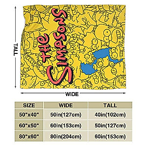 YTBHG Blanket Flannel Soft Micro Fleece Blanket for Bedding Couch Sofa Warm Throw Blanket for Room A Great Gift for Christmas Halloween 60"x50"