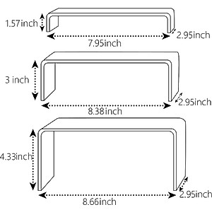 ihomecooker 6 Pc Clear Acrylic Display Risers Showcase for Shoe Risers Retail Stand Cupcake Stand Dessert Stand …