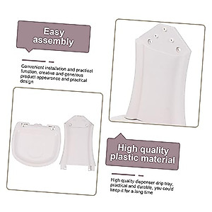 Cabilock 1pc Water Tray Foam Dispenser Tray Drip Tray for Soap Dispenser Soap Dispenser Drip Catcher Wall Soap Water Dispenser Stand Desktop Tray Container Wall-Mounted Plastic White