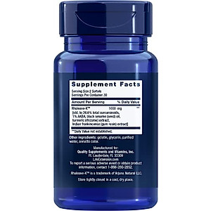 Life Extension Fast Acting Relief – Fast Comfort Relief, Joint, and Muscle Comfort - Contains Turmeric, Boswellia, Black Sesame, Gluten-Free, Non-GMO – 60 Softgels