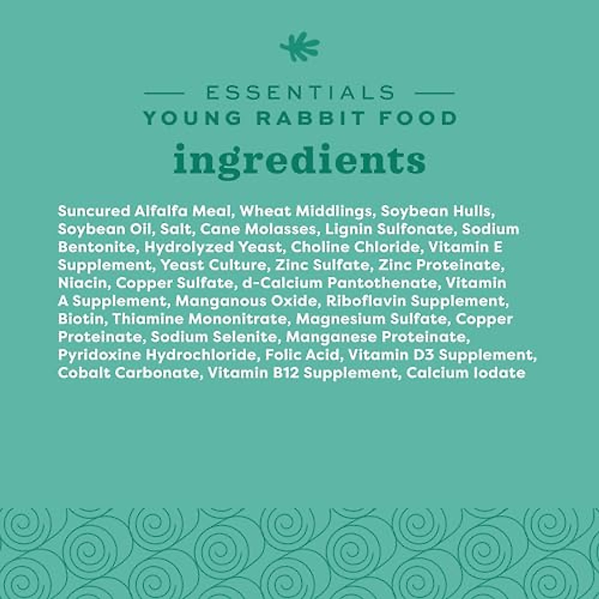 Oxbow Essentials Young Rabbit Food, All Natural Rabbit Pellets, High Energy & Calcium, Made in the USA, All Natural Vitamins & Minerals, Veterinarian Recommended, 5 lb