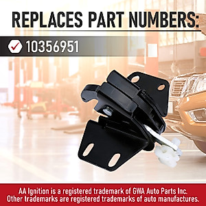 AA Ignition Replacement Lower Door Latch Lock - Rear Left or Right Driver or Passenger Side - Compatible with Chevy Silverado and GMC Sierra 1999-2007 Extended Cab - Replaces 10356951