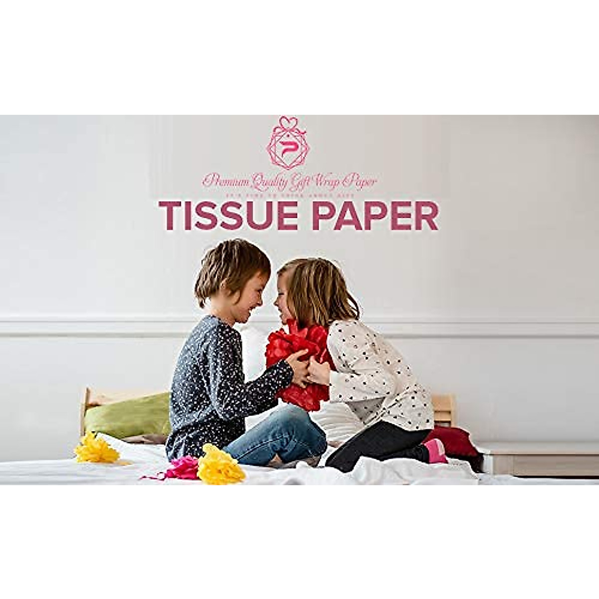 Tissue Paper for Gift Wrapping (100 Sheets) 20 Assorted Colors, Gift Bags, Packaging, Floral, Birthday, Holidays, Christmas, Halloween, and DIY Crafts 15" X 20" Inch