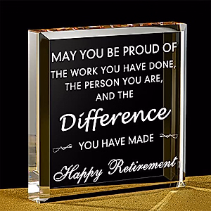 IFOLAINA Happy Retirement Thank You Gift Employee Appreciation Gift for Women Plaque Keepsake Inspirational May You Be Proud of the Work You Have Done Sign for Retirement Goodbye Farewell Gift