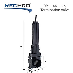 RecPro RV 1-1/2" Waste Valve | Holding Tank Termination Valve | 6-ft Release Handle