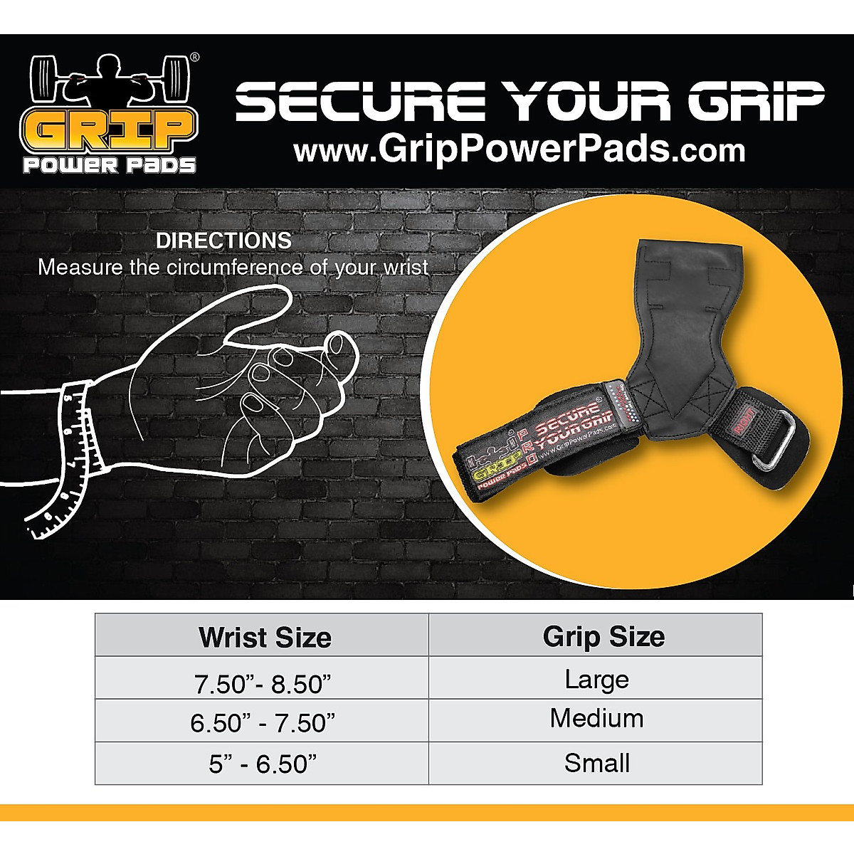 Lifting Grips PRO Weight Gloves Heavy Duty Straps Alternative to Power Hooks Deadlifts Adjustable Neoprene Padded Wrist Wrap (Medium)