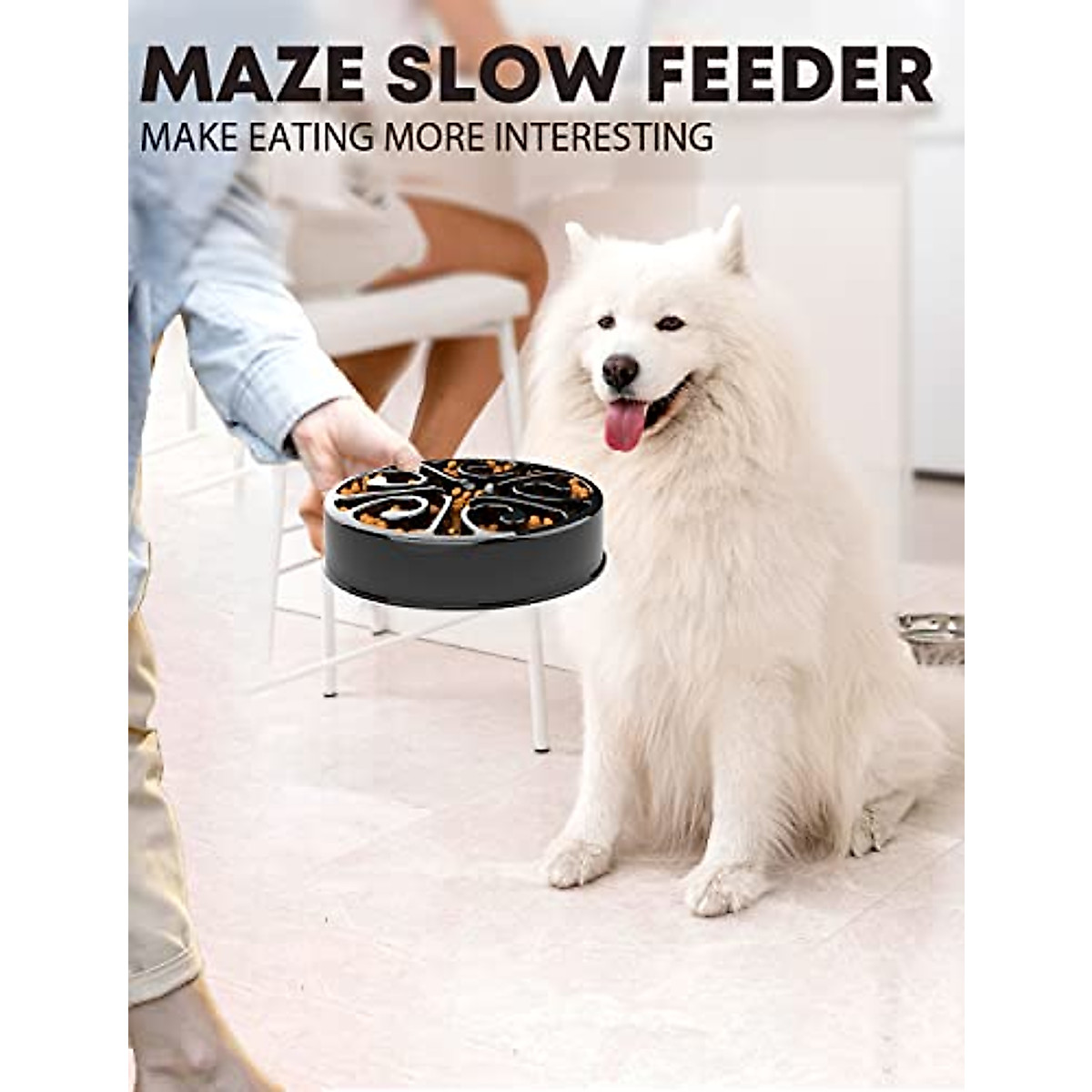 Freefa Slow Feeder Dog Bowls, (2 Cup) Dog Slow Feeder Bowl, Puzzle Dog Food Bowl, Maze Dog Food Bowl, Slow Feeder Dog Bowls Large Breed, Medium Breed, Small Breed, Slow Eating Bowl, Puppy Bowl