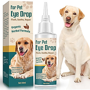 Dog Eye Drops, Natural Eye Wash Eye Rinse for Dogs Relief Dry Eyes/Pink Eye & Tear Stains, Soothe Eye Allergies Problems