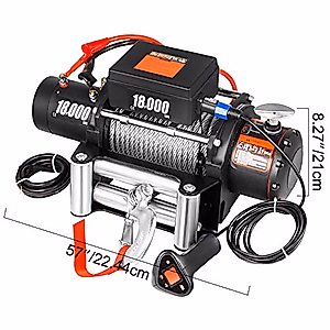 VEVOR Truck Winch 18000lbs Electric Winch Cable Steel 12V Power Winch with Wireless Remote Control and Powerful Motor for UTV ATV
