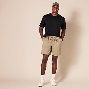 Amazon Essentials Men's 8" Inseam Relaxed-Fit Drawstring Walk Short (Available in Plus Size), Khaki Brown, XX-Large