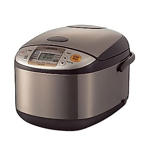 Zojirushi NSTSC18XA Micom 10-cup Rice Cooker/Warmer Stainless Brown Bundle with Cuisinart Cookbook Bundle