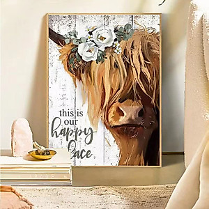 mllusxg Cow Diamond Painting Kits for Adults-Cow Diamond Art Kits for Adults, Cow Gem Art Kits for Adults for Gift Home Wall Decor(12x16inch) (1) (M354)