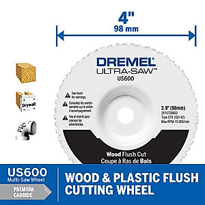 Dremel Ultra Saw US40-04 Corded Compact Saw Tool Kit with 3 Cutting Wheels and Auxiliary Handle