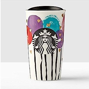 Starbucks Valentine's Day Balloons Double Wall Traveler 12 Oz