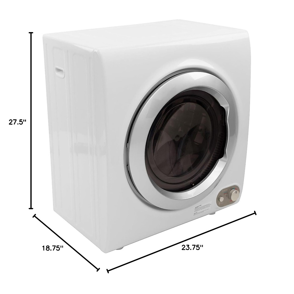 Avanti Portable Dryer Front Loading for Laundry, Compact Size, 9 lb. Clothes Capacity, Multiple Drying Settings with Anti-Wrinkle, 2.6-Cu.Ft, White