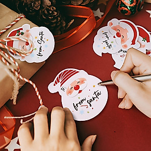 216 Sheets 'from Santa' Tag Stickers Christmas Santa Sticker Christmas Labels Stickers Name Tag Stickers Xmas Gifts Stickers for Holiday Festive Wrapping Party Favors