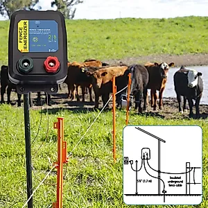 Electric Fence Energizer Plus 250,Electric Fence Charger PE2 0.10 Joule,Livestock Fence Chargers for Containing Pets and Keeping Out Small Nuisance Animals
