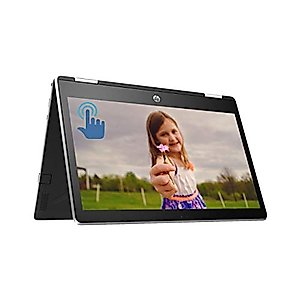 HP Pavilion x360 Premium 2 in 1 Laptop Computer, Intel Quad-Core Pentium Silver N5000 Processor, 11.6" HD IPS Touchscreen Display, 4GB DDR4 128GB SSD, HD Camera B&O USB-C HDMI WiFi BT 4.2 Win 10