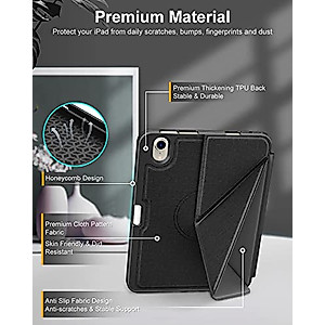 DTTO Case for iPad Mini 6th Gen 8.3 Inch 2021 with Pencil Holder, Multi - Angle Magnetic Standing Cover with TPU Back Shell [Auto Wake/Sleep], Black