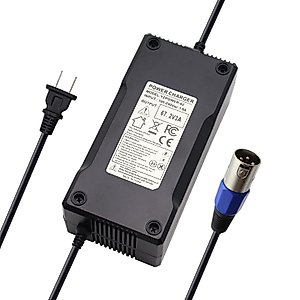 67.2V 3A / 60V 3A AC Adapter Power Supply Lithium Battery Charger for 16S 60V Lithium Li-ion Batteries Pack with 3 Pin XLR Plug