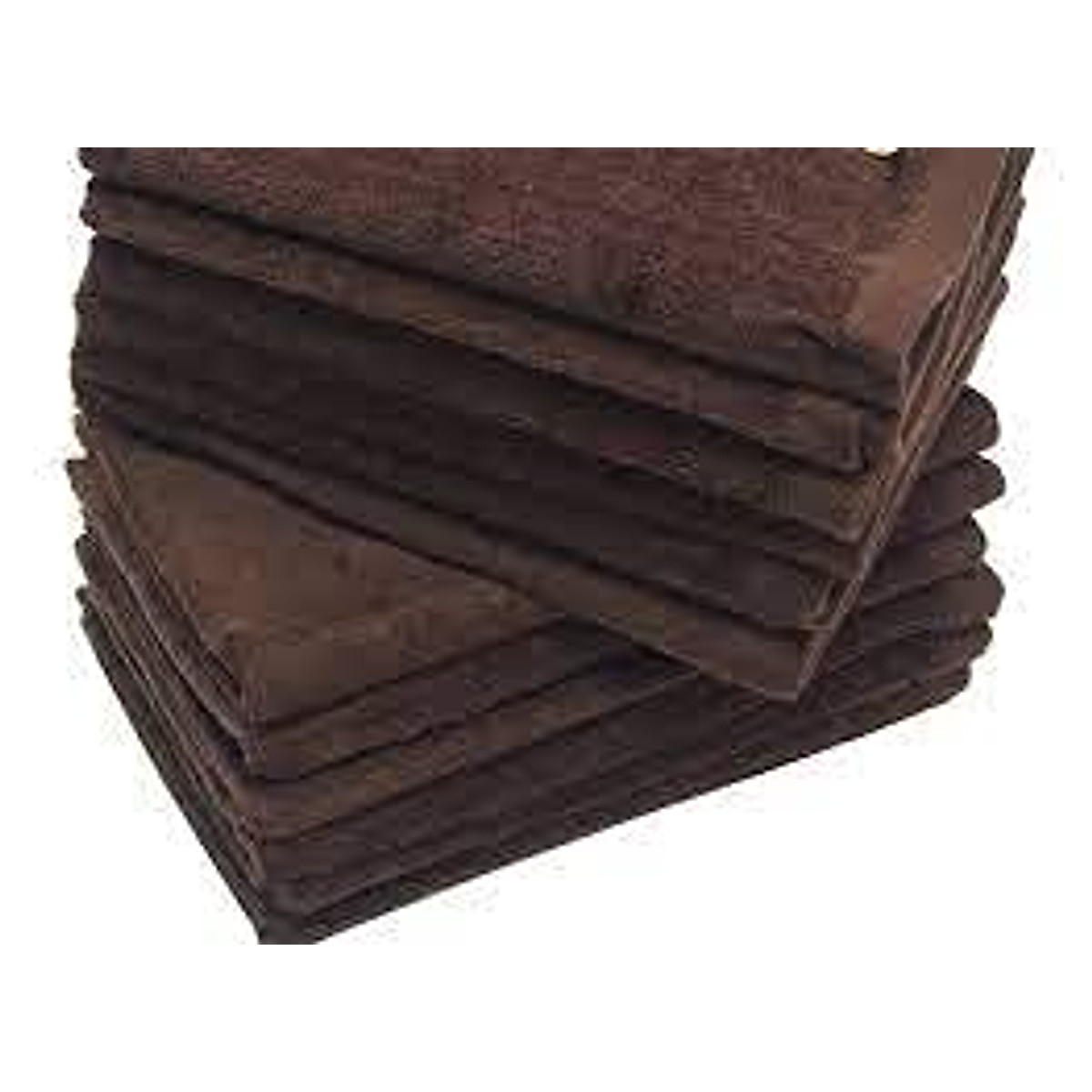 6 PACK - FINGERTIP TOWELS 11X18 TERRY-VELOUR TOWELS 100% COTTON (DARK BROWN)