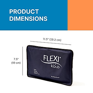 2 FlexiKold Gel Ice Packs - Ice Packs for Injuries Reusable, Back Pain Relief, Knee Ice Pack Wrap, After Surgery, Ice Pack for Knee - 6303-COLD-2PK by NatraCure - Medium - 7.5” x 11.5” – 2PK