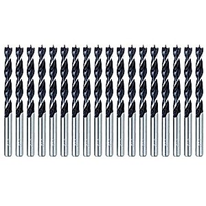 Wood Brad Point Drill Bit Set 3/16 in. 20Pcs Spur Point Stubby Woodworking Drill Bits