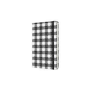Moleskine Limited Collection Blend Textile Notebook, Hard Cover, Large (5" x 8.25") Ruled, Check, 240 Pages