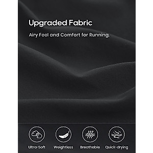 CRZ YOGA 2 in 1 High Waisted Running Shorts for Women 3" - Split Breathable Athletic Tennis Gym Workout Shorts with Pockets Black Medium