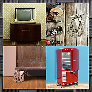 4 All Steel Swivel Plate Caster Wheels Heavy Duty High-Gauge Steel Gray (4" Metal Swivel Caster Gray - No Brake)