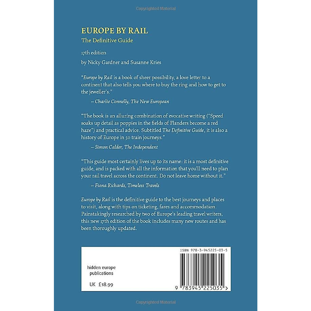 Europe by Rail: The Definitive Guide: 17th edition