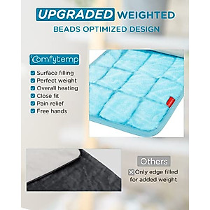 Comfytemp Weighted Heating Pad, 12x 24" Electric Heating Pad for Back Pain Relief with 9 Heat Settings | 11 Auto-Off | Stay on | Backlight, 2.2lb XL Heat Pad for Shoulders and Cramps Relief, Washable