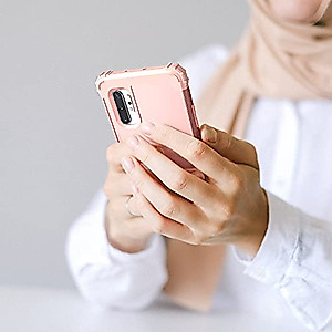 IDweel Galaxy Note 10 Plus Case, Note 10 Plus Case Rose Gold for Women, 3 in 1 Shockproof Slim Hybrid Heavy Duty Protection Hard PC Cover Soft Silicone Rugged Bumper Full Body Cover, Rose Gold