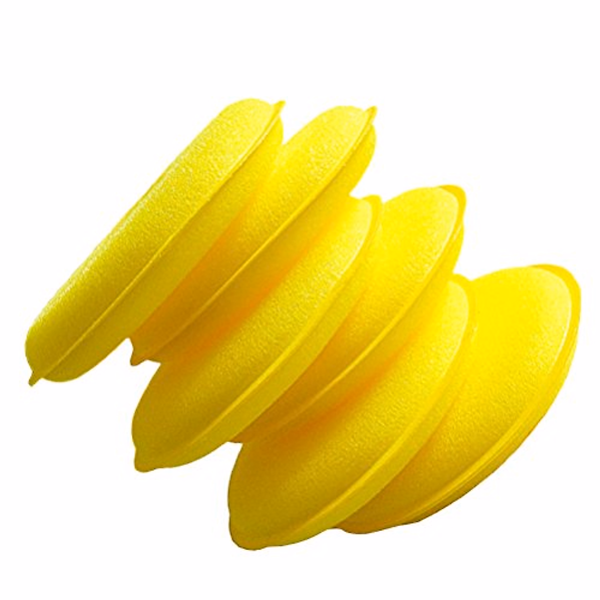 VORCOOL 6pcs Wax Applicator Foam Sponge Polish Pad Ultra-Soft Cleaning Tool for Clean Car Vehicle Auto Glass(Yellow)