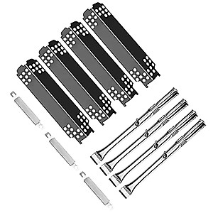 Rejekar Grill Replacement Parts for Charbroil 463436215, 463436214, 463436213, 467300115, 463234413, Thermos 466360113, G432-Y700-W1, G432-0096-W1, Grill Burner & Heat Plate Shield & Crossover Tube