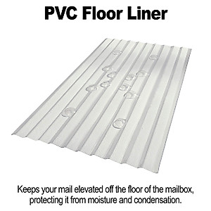 Mail Boss Curbside, Wood Grain 7510 Mail Manager Locking Security Mailbox , Black