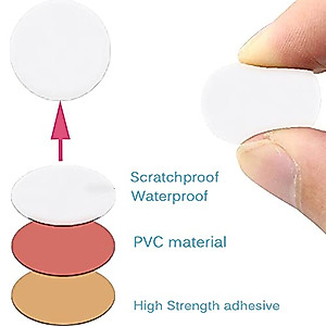 Self-Adhesive Screw Hole Stickers, 384pcs-0.59inch/15mm Self-Adhesive Screw Covers Caps Dust Proof Sticker for Wood Screw-White (384pcs-0.59inch/15mm)