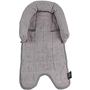 Long-Ci 2-in-1 Baby Insert Cushion Pad with Head Neck Body Support Pillow in Plush Terry for Newborn (Pink Beige)