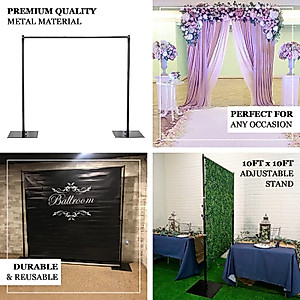 Efavormart 10ft x 10ft Heavy Duty Pipe and Drape Kit Backdrop Support with Metal Steel Base for Wedding, Party, Event, Photography, and Exhibition Decoration