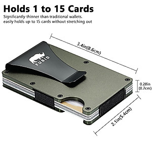 Wallet for Men, Slim Metal Wallet with Money clip, Minimalist Wallet For Men, Credit Card Holder Wallets for Men Gift…