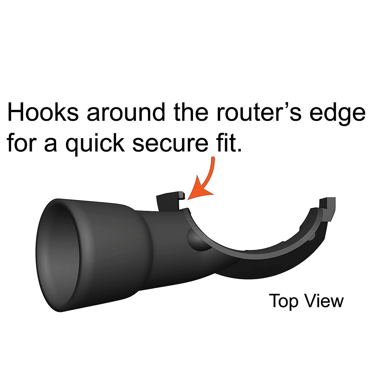 Trim Router Hose Adapter, Compatible with DeWalt DCW600 and DWP611 to Festool 27mm and 36mm Hose, Black