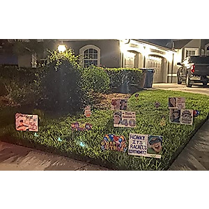 Blank Yard Signs with Stakes 3 Pack, 12x18" White Corrugated Plastic Lawn Sign for Outdoor Garage Sales, Parties, Businesses, Clinics, Real Estate, Construction, Political, Graduations, Birthday Decor