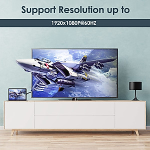 NICEKEY DisplayPort to HDMI 6 feet(1.8Meters) Cable, 1080P Uni-Directional Male to Male DP to HDMI Cord for PCs to HDTV, Monitor, Projector... (3-Pack)