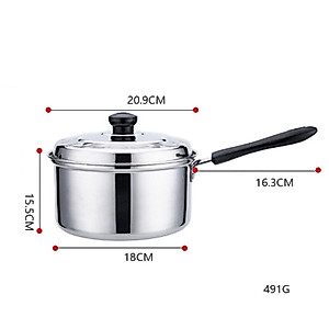 YWJLQH Premium Nonstick Cooking Pot with Long Handle for Home Kitchen, 20cm