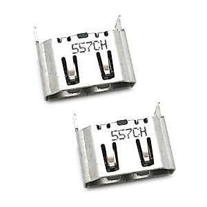 Rinbers Pack of 2 Original HDMI Port Socket Interface Connector Replacement for Sony Playstation 4 PS4 CUH-1001A CUH-1100A CUH-1115A CUH-11xxA CUH-1215 Series Console (NOT for PS4 Slim Pro Console)