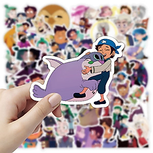 50pcs The Owl House Cartoon Stickers for Kids Teens, Fun Anime Vinyl Decals for Laptop Water Bottles Skateboard Phone Bike Scrapbook Luggage Car Guitar