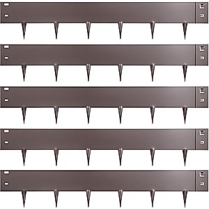 TMEE Landscape Edging Garden Lawn Edging Border 40 inch Strips, 7 inch Depth Hammer in Metal Edging for Landscaping, Backyard/Lawn/Garden/Playground, 5 Pack