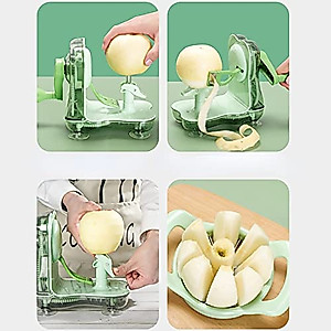 Apple Peeler Cutter Corer Slicer Stainless Steel Blades Powerful Suction Quick Fruit Service Divider Sturdy Rust Resistant