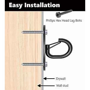 FITKIT Wall Mount 3 Anchors for Resistance Bands, Space Saving Workout Hooks for Strength Training, Home Gym Anchors for Physical Therapy Exercise, 3PCS (3 anchors)