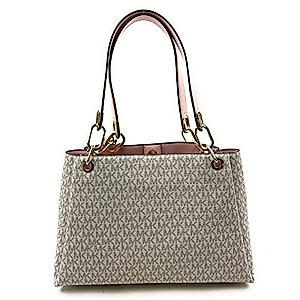 Michael Kors Women's Trisha Large Shoulder Bag Tote Purse Handbag (Vanilla multi)